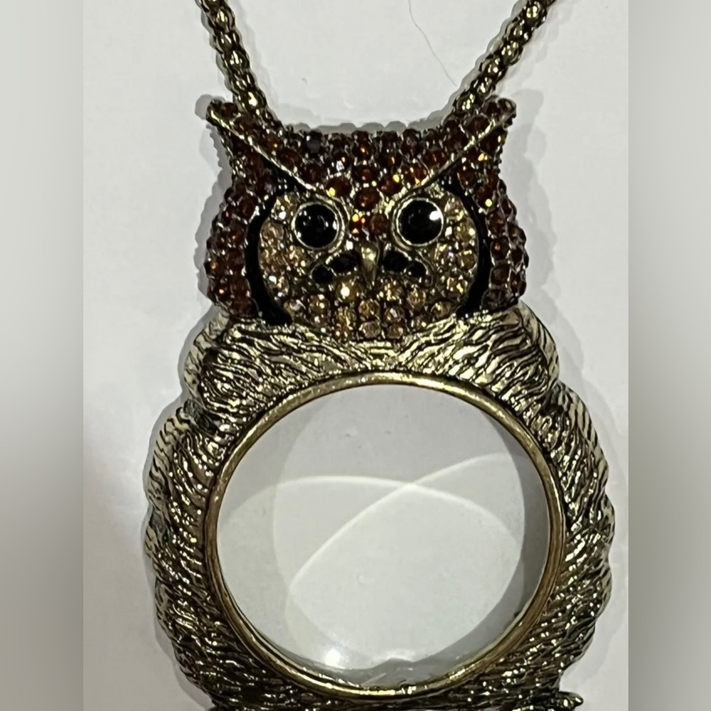 Off Park Collection Owl Magnifying Glass Necklace Wit… - Gem